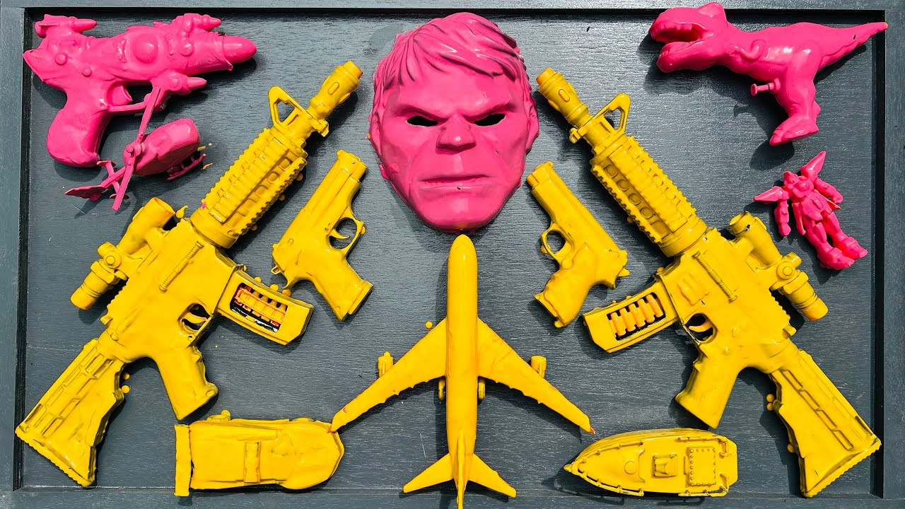 Cleans Muddy Toys Weapon M4 gun, Light gun, Glock pistol, Mask, Plane ...