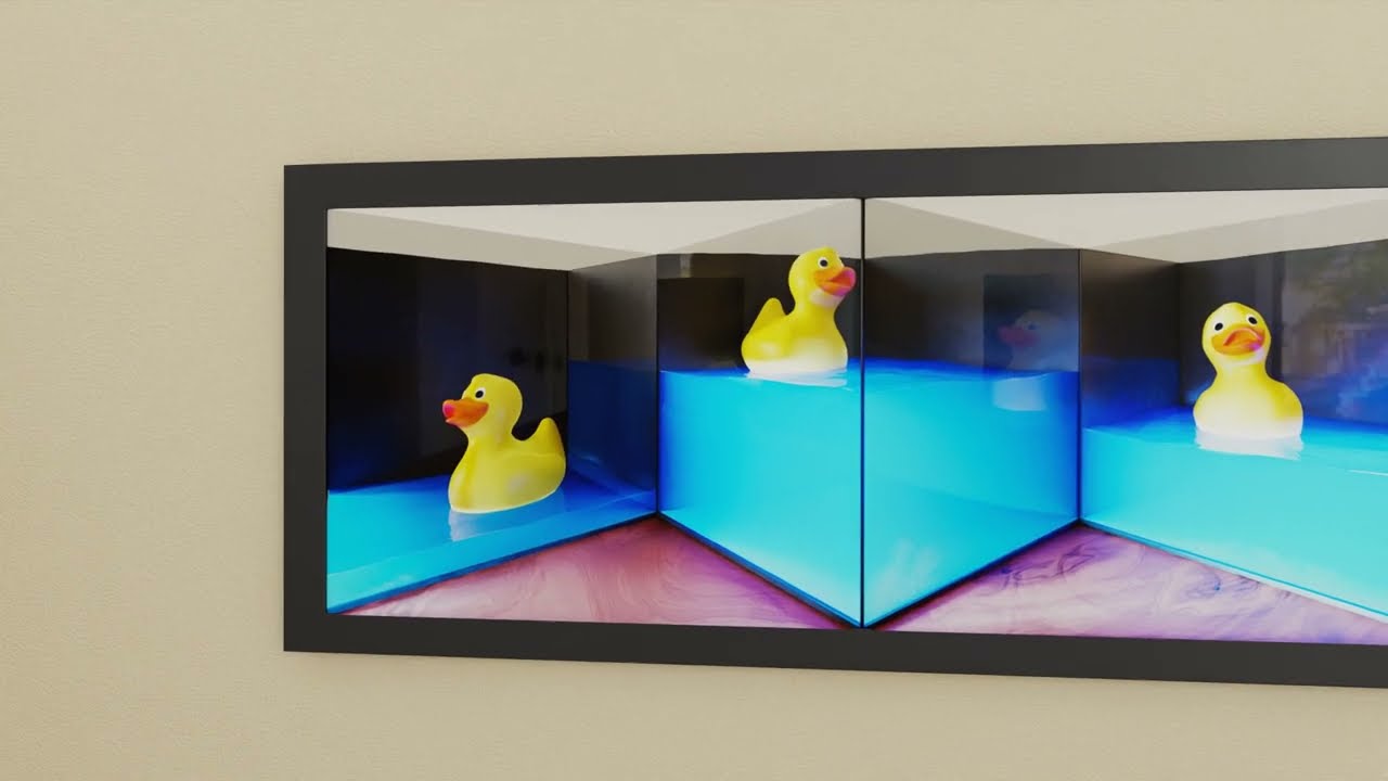 The Ducks Redux - a reverse perspective illusion - YouTube