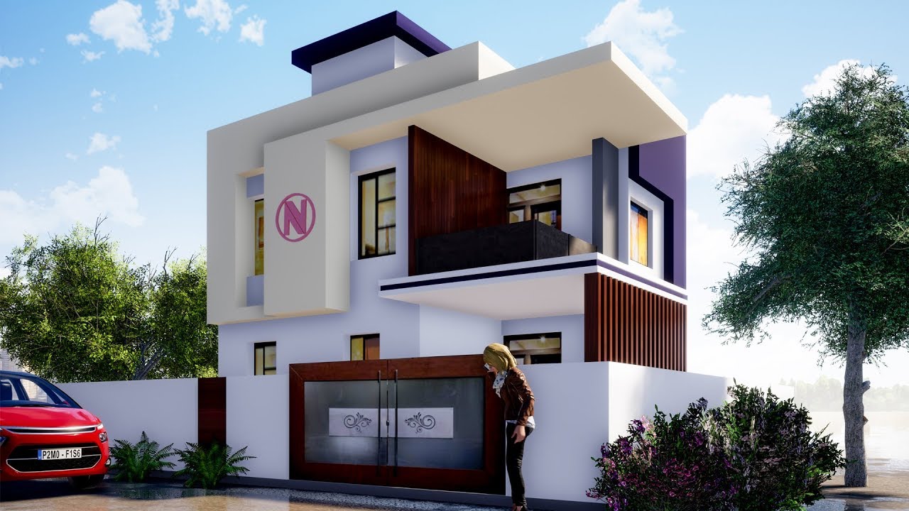 3ds max modern exterior tutorial part 02 - YouTube