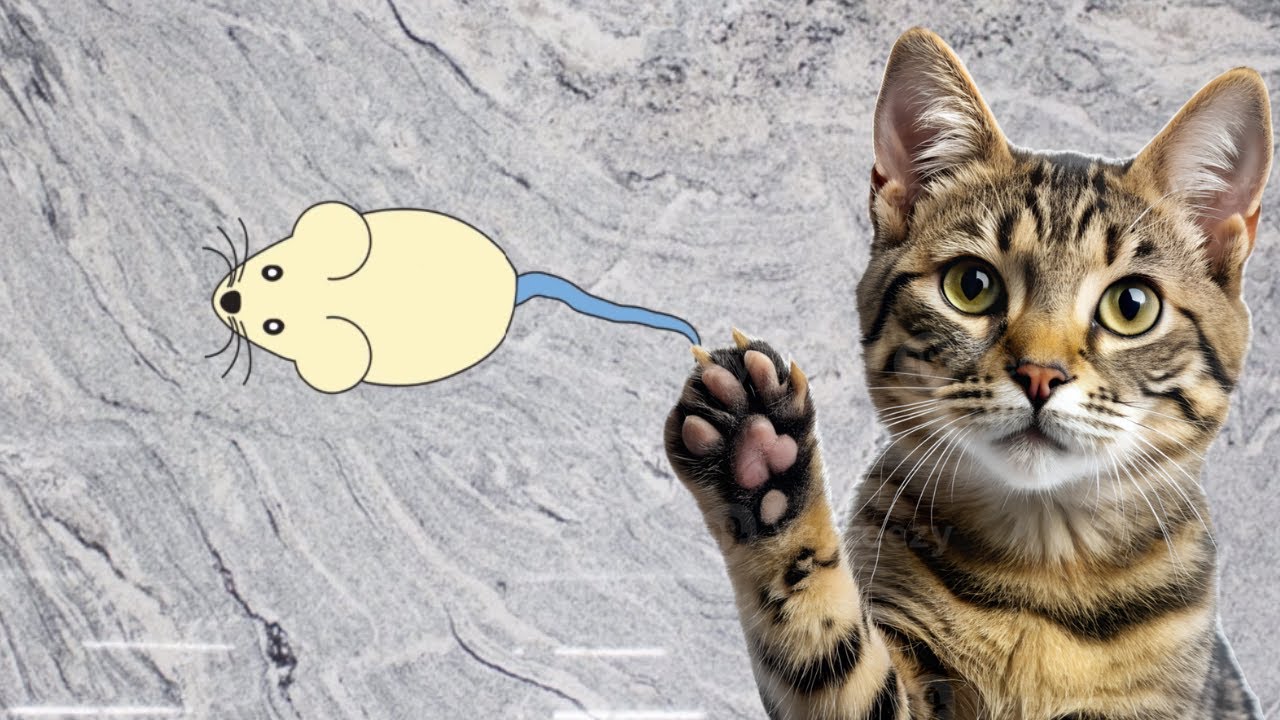 White Mouse Chase for Cats🐱 - YouTube