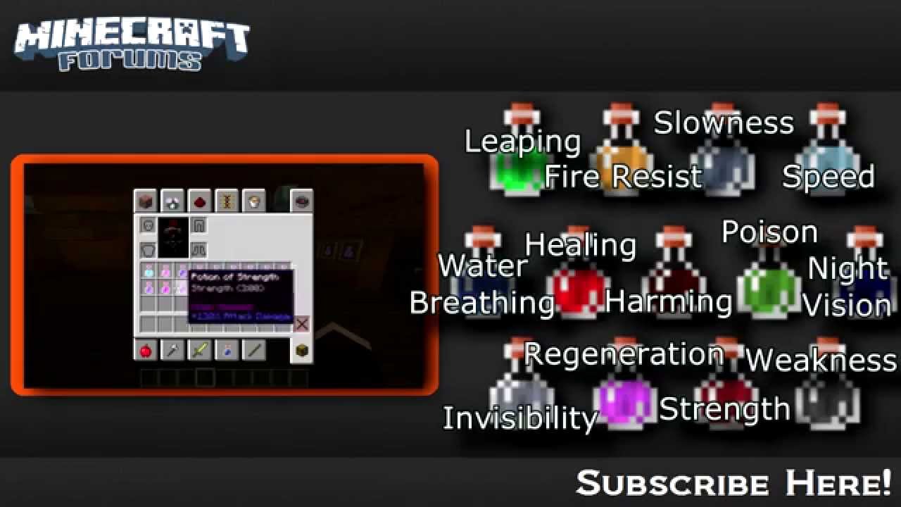 Minecraft Blocks & Items: Potions Hub Video - YouTube