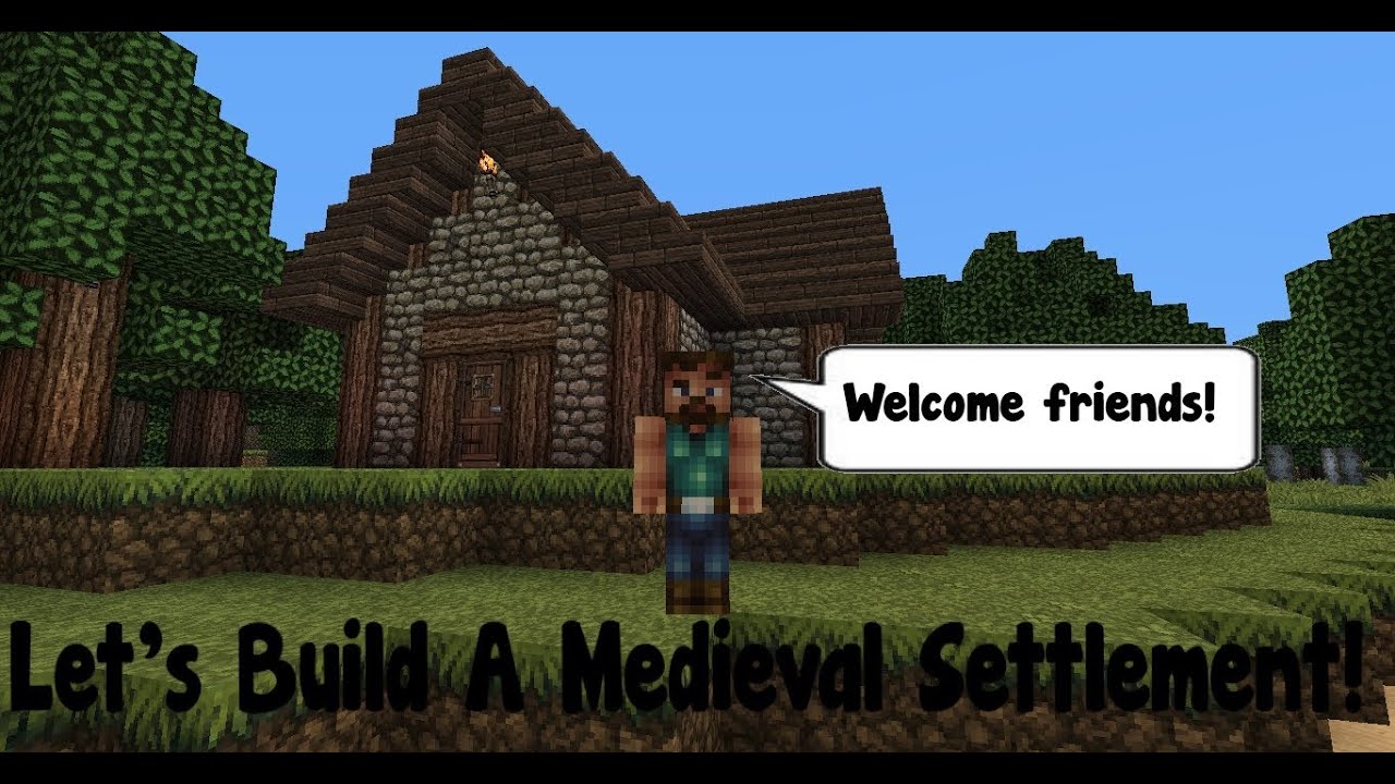 Minecraft Let's Build A Medieval Settlement EP.1 The first house - YouTube