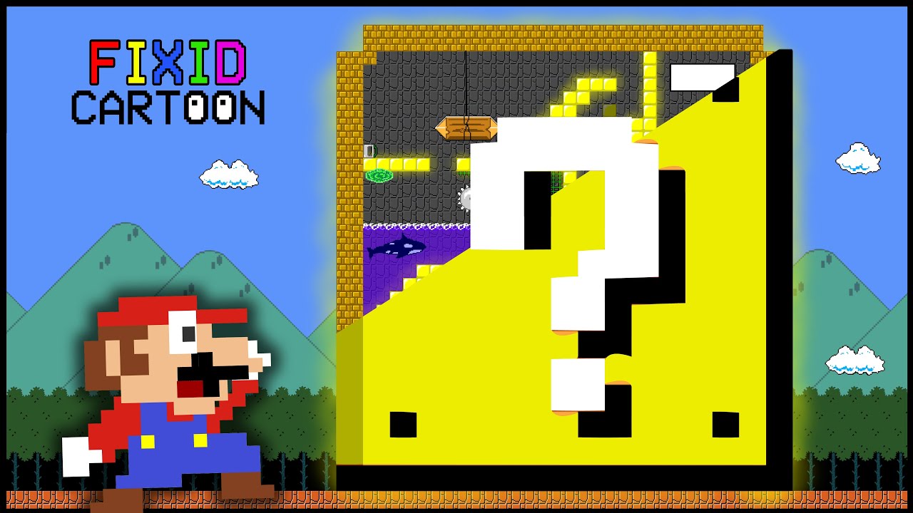 Mario😱 vs the GIANT Question Block (Mario Cartoon Animation) - YouTube