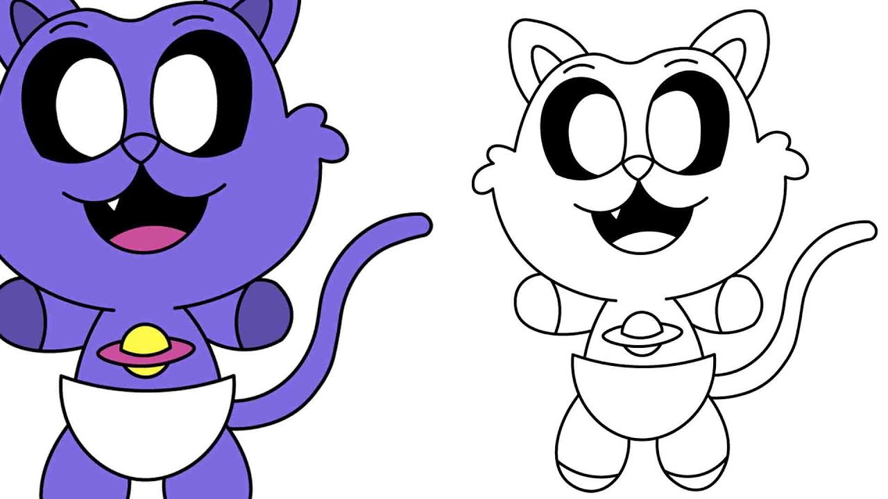 HOW TO DRAW CatNap Junior | Smiling Critters | GameToons | Drawing Easy ...