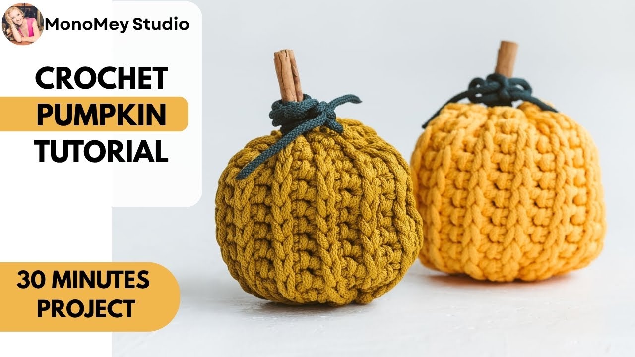 FREE crochet pumpkin pattern for beginners - HOW TO CROCHET - YouTube