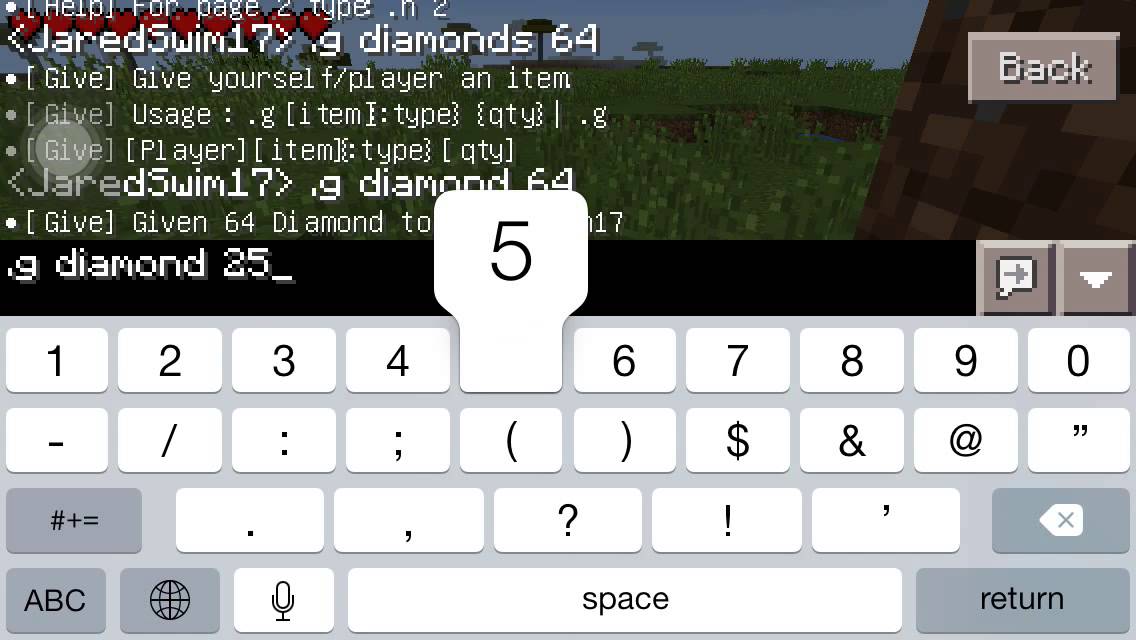 Minecraft PE commands app - YouTube