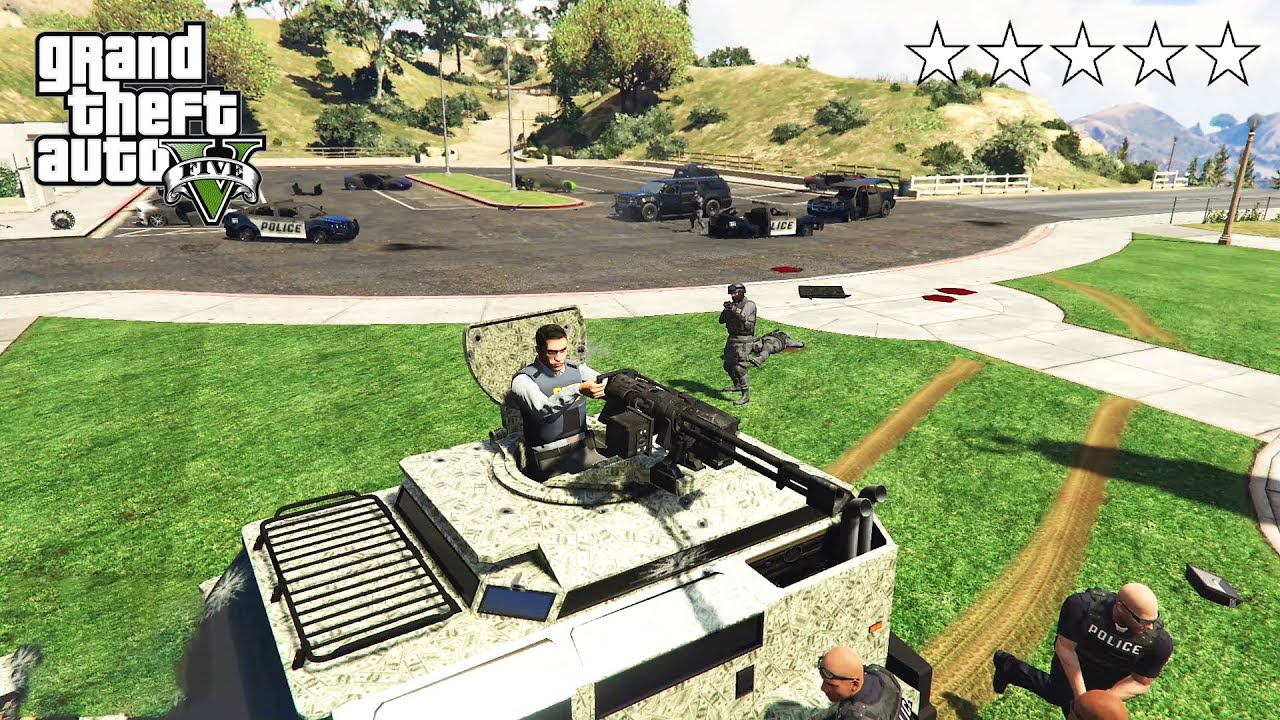 GTA 5 - ROGUE FIB AGENT’S FIVE STAR COP BATTLE! (GTA V Funny Moment ...