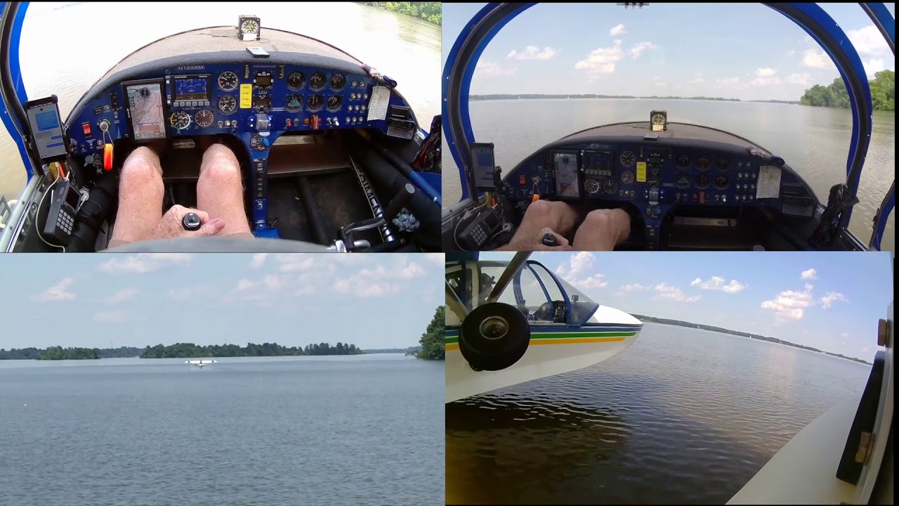 Four Views of a Water Landing - YouTube
