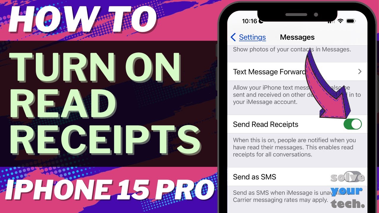 How to Turn on Read Receipts on iPhone 15 Pro - YouTube