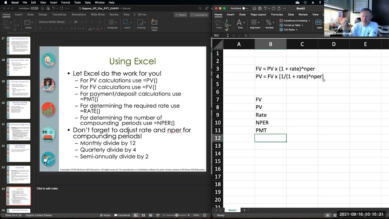 Using Excel for TVM Calculations - YouTube