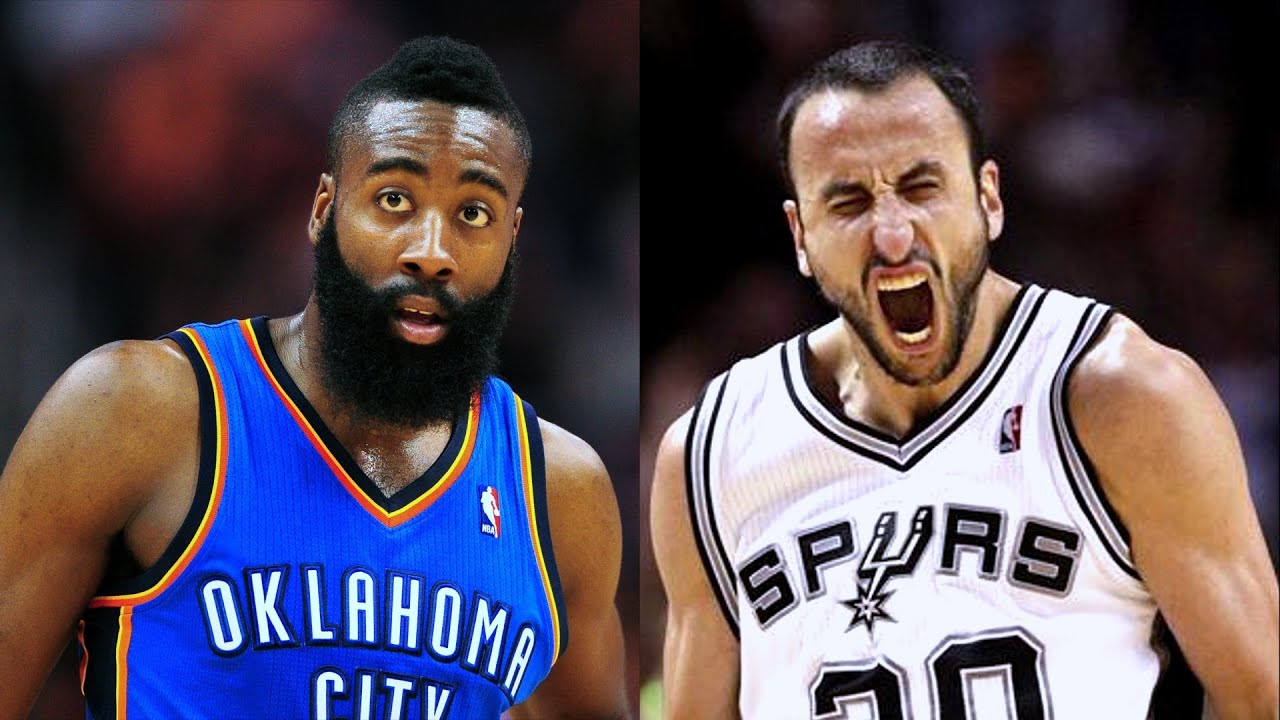 James Harden vs. Manu Ginobili - Comparison - YouTube