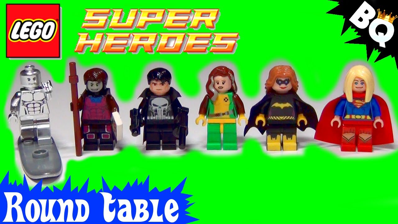 Custom LEGO Super Hero Minifigure Showcase Round Table - BrickQueen ...