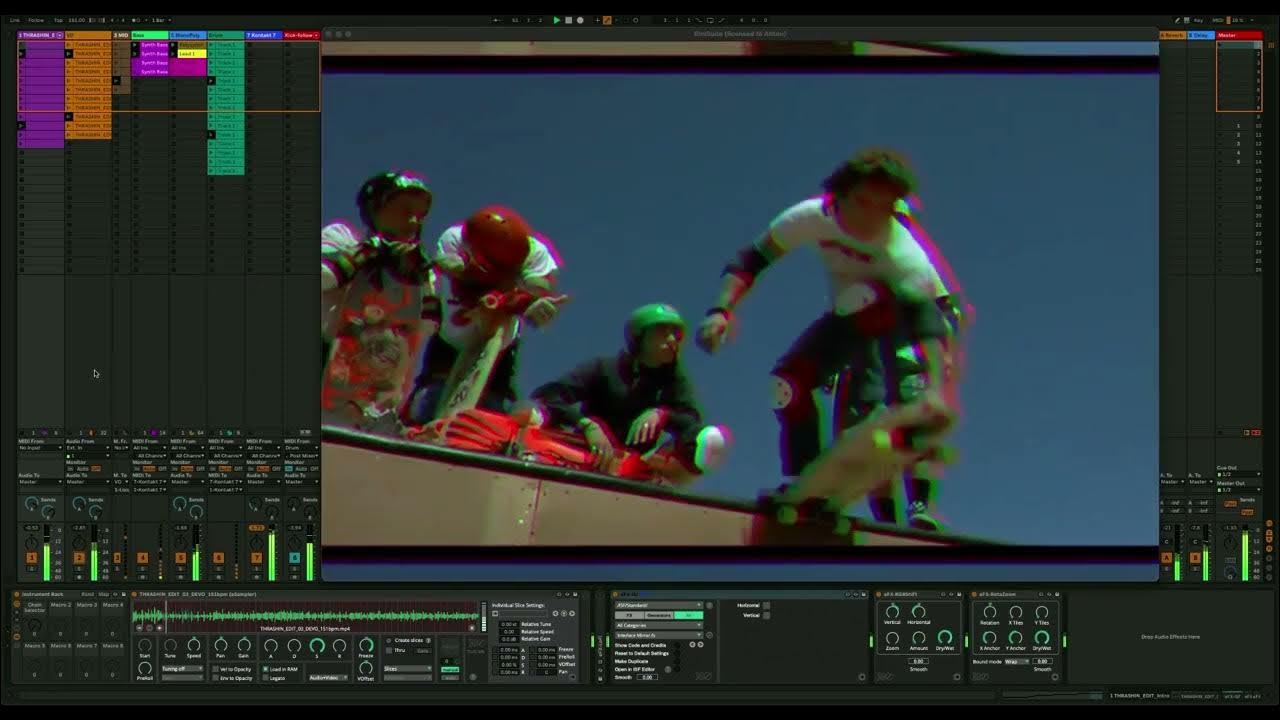 Thrashin' Generative AudioVisual Remix Session in Ableton Live - YouTube