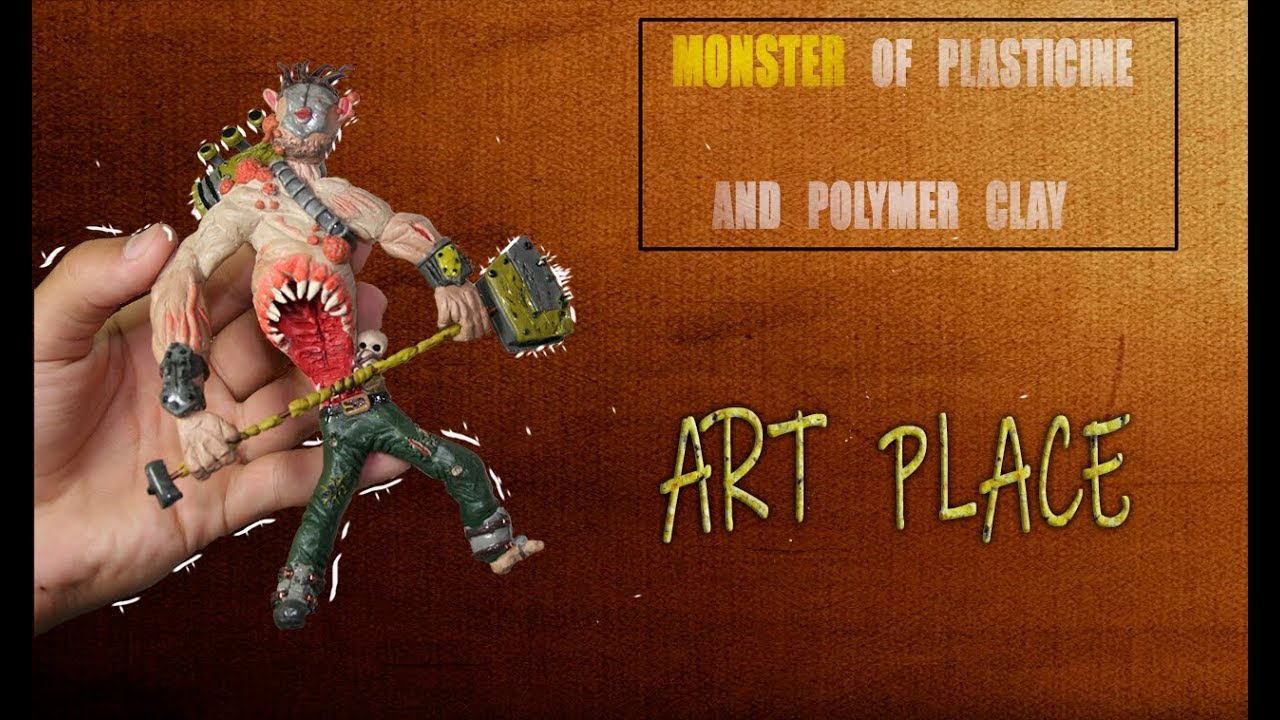 МОНСТР ИЗ ПЛАСТИЛИНА И ПОЛИМЕРНОЙ ГЛИНЫ / MONSTER OF PLASTICINE ...
