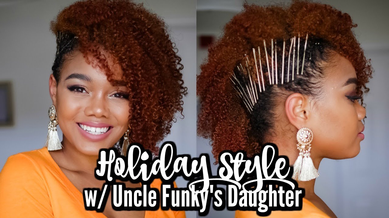 NATURAL HAIR | HOLIDAY LOOK with UNCLE FUNKY'S DAUGHTER - YouTube