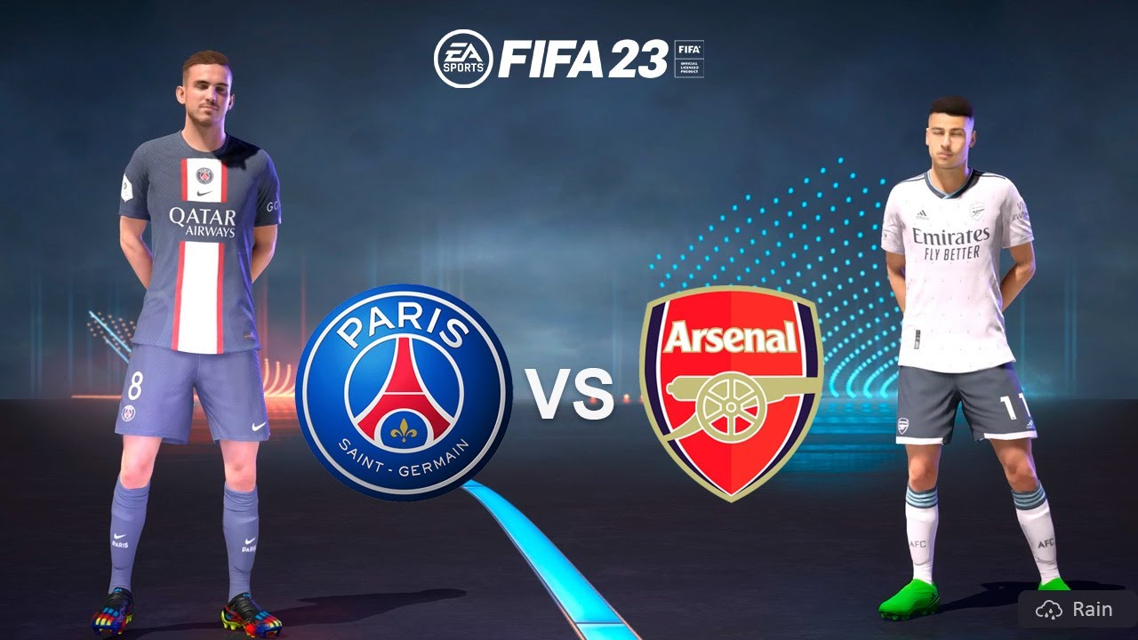 Fifa 23 - PSG vs Arsenal - Friendly Match in the Rain 🌧 | Gameplay ...
