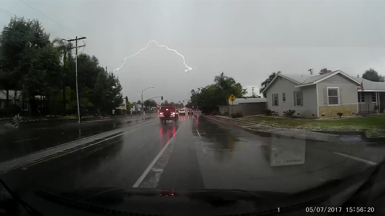 West Covina hail / snow day 2017 - YouTube