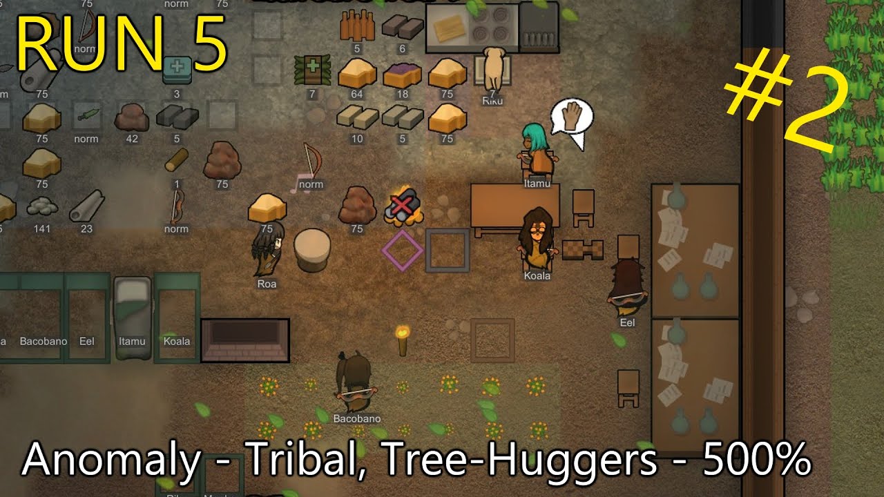 Rimworld - Anomaly RUN 5 - #2 - 500% Losing is Fun, Randy, Tree-Huggers ...
