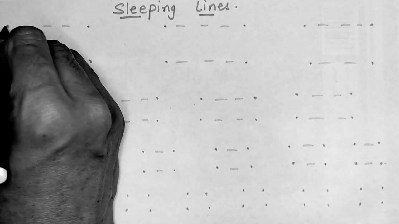 Sleeping lines #beginners #nursery #pattern - YouTube