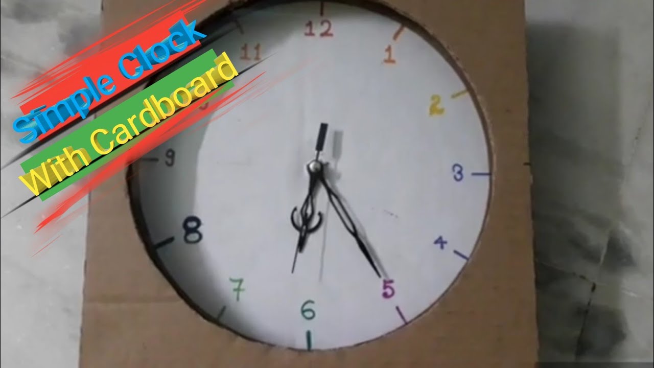 How To Make A Simple Clock With Cardboard ET MAKER YouTube how-to-make-a-simple-clock-with-cardboard-et-maker-youtube