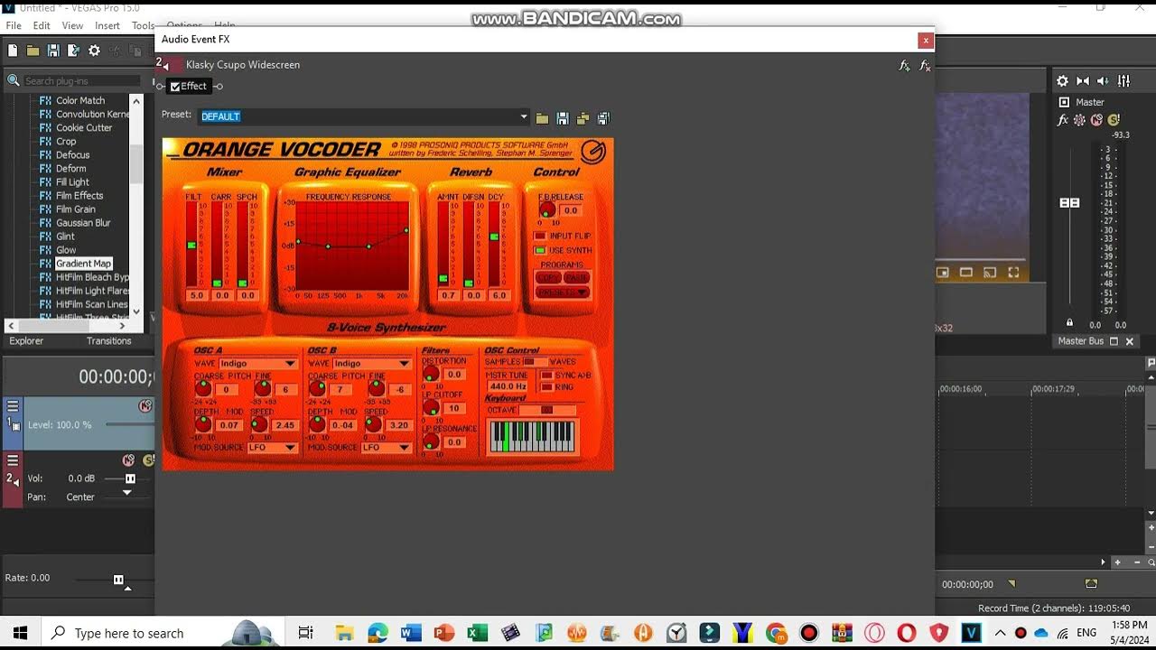 How To Make Orange Vocoder Effect on Sony Vegas Pro - YouTube