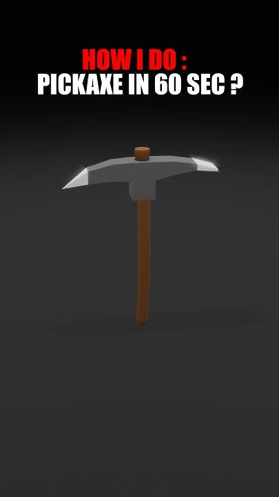 HOW I DO : Low Poly PICKAXE in blender 3d ? #blender3d #3danimation # ...