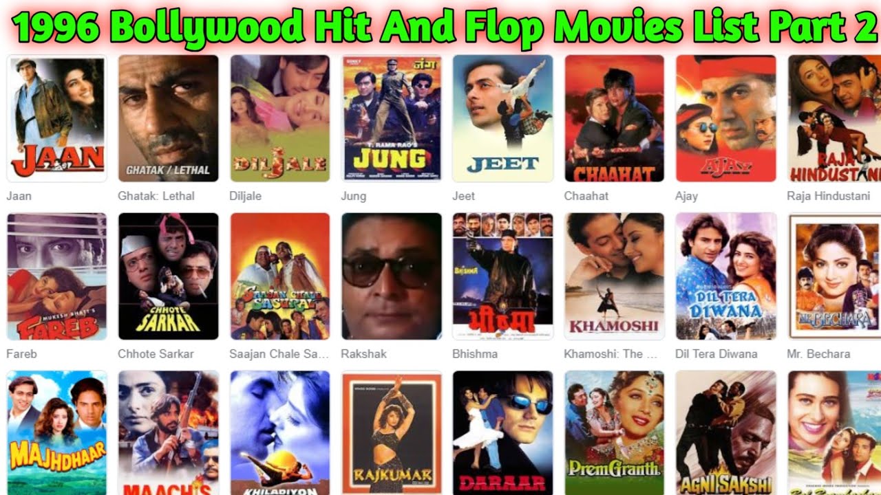1996 Bollywood Hit And Flop Movies List Part 2 #bollywoodmovies # ...