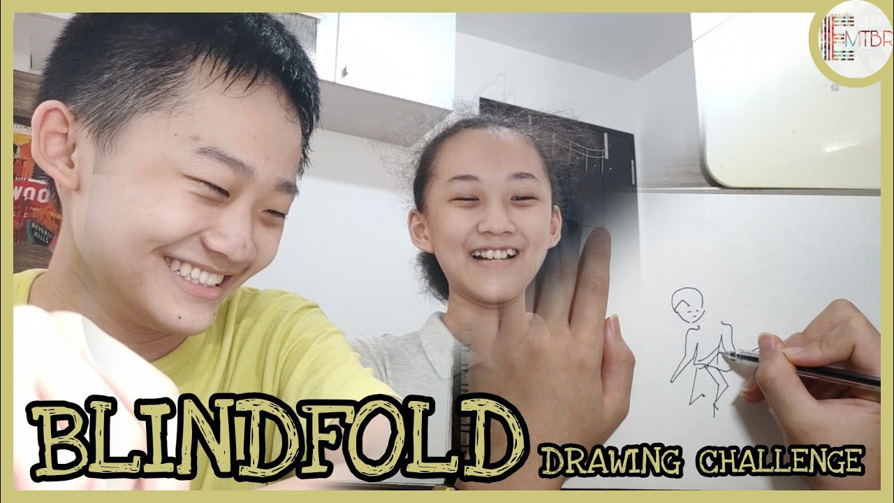 BLINDFOLD DRAWING CHALLENGE! - YouTube