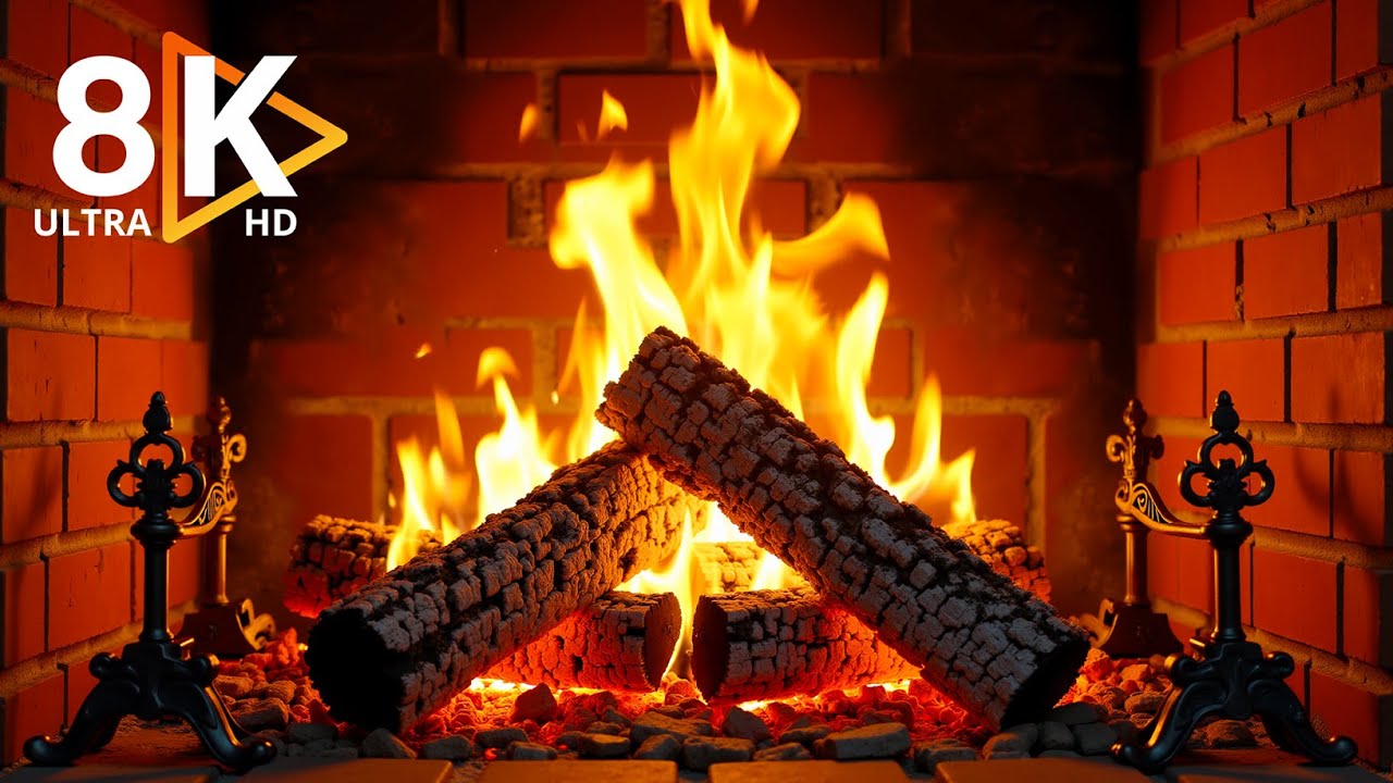 FIREPLACE 8K 🔥 The Perfect Fireplace Ambience for Relaxation & Sleep ...