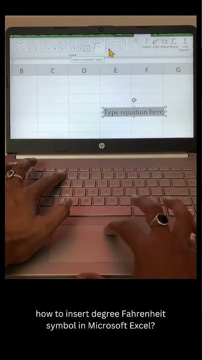 how to insert degree Fahrenheit symbol in Microsoft Excel? - YouTube