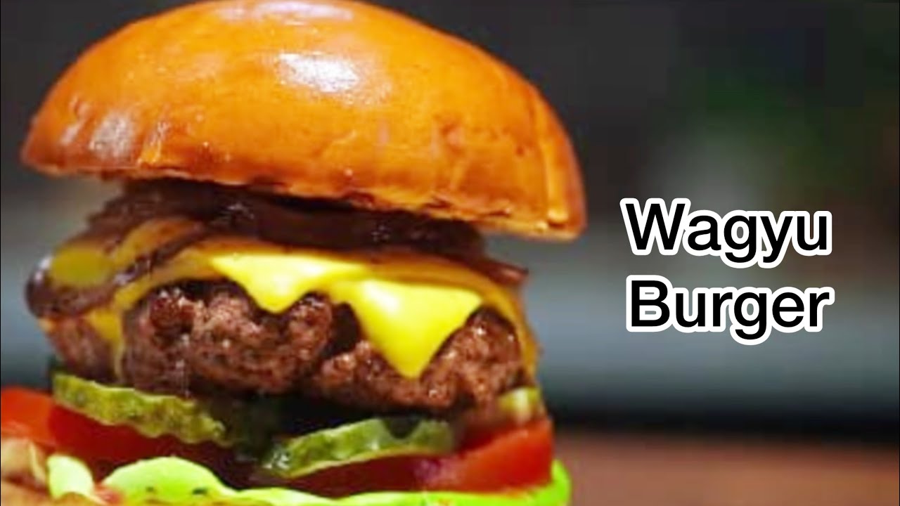 How to make Wagyu burger 🍔 at home! Beef Burger and burger sauce recipe ...