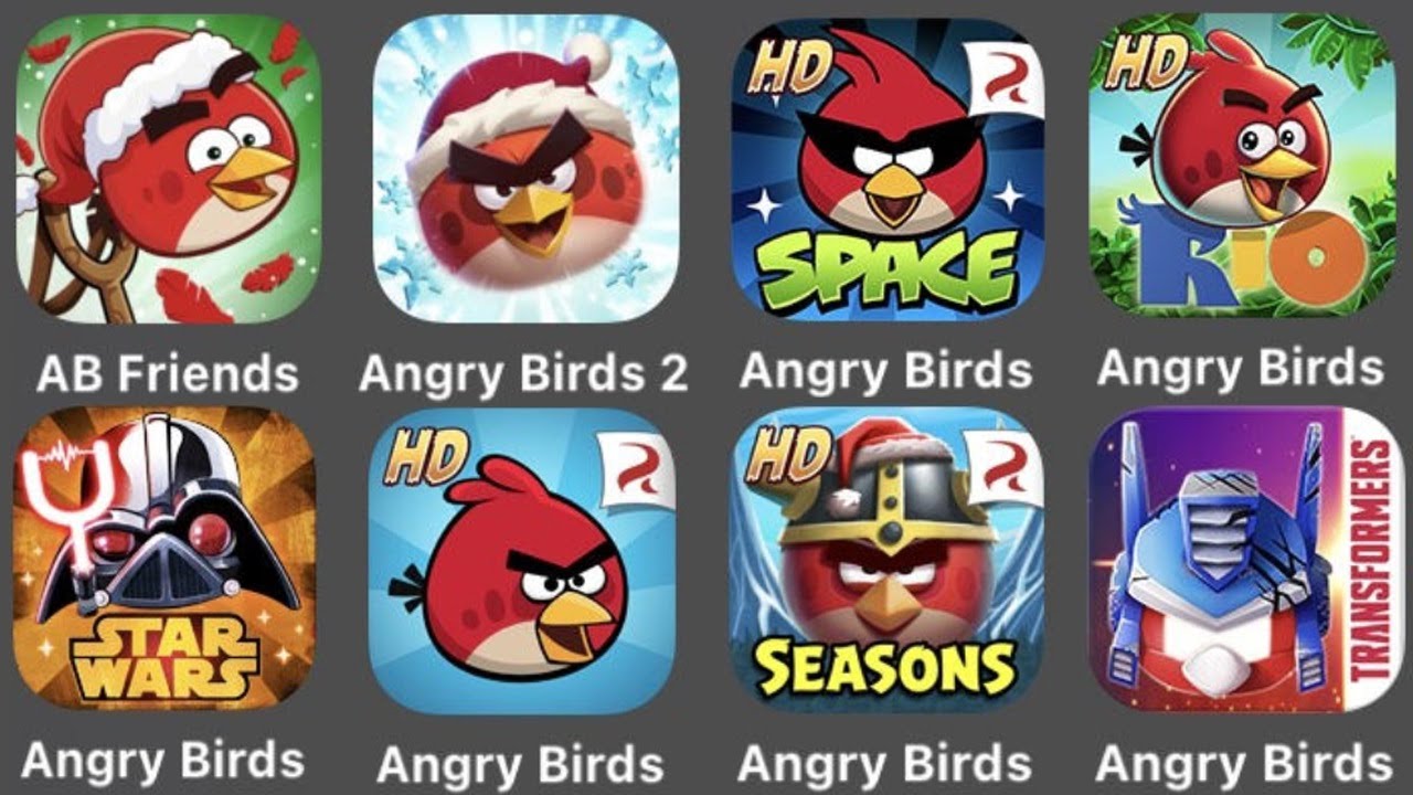 Angry Birds 2,Angry Birds Classic,AB Friends,AB Rio,AB Space,AB Star ...