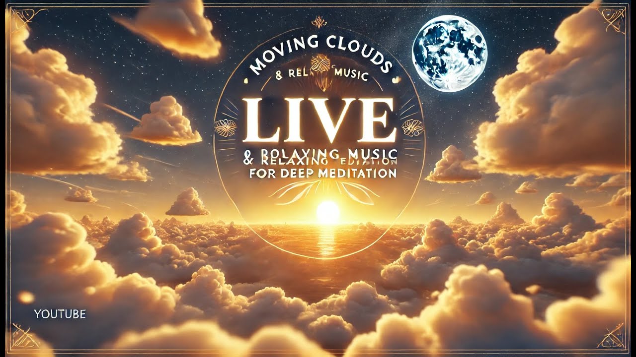 🔴 LIVE | Moving Clouds & Relaxing Music – 24/7 Deep Meditation & Sleep ...