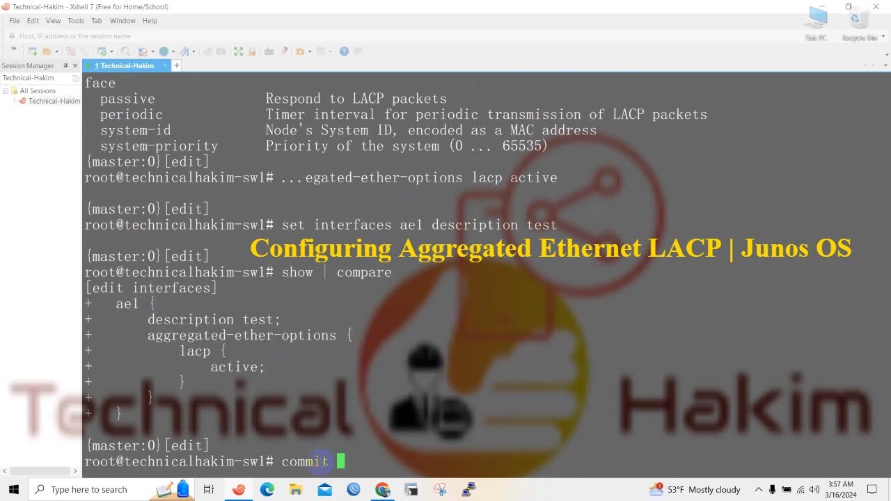 Junos Os: Mastering Aggregated Ethernet Lacp With Technical Hakim - YouTube
