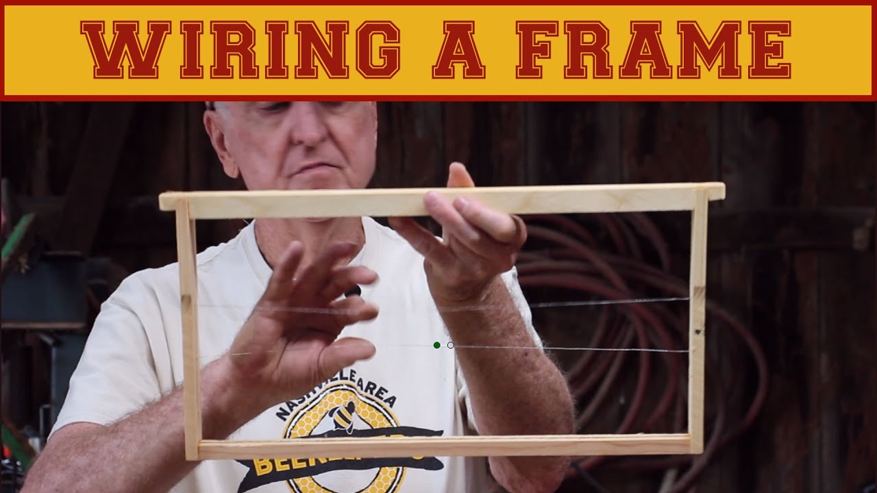 Beekeeping 101 : Wiring a Frame for Wax Foundation - YouTube