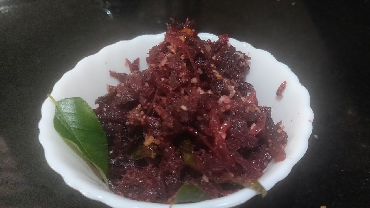 Beetroot Fry @ Home Recipes - YouTube