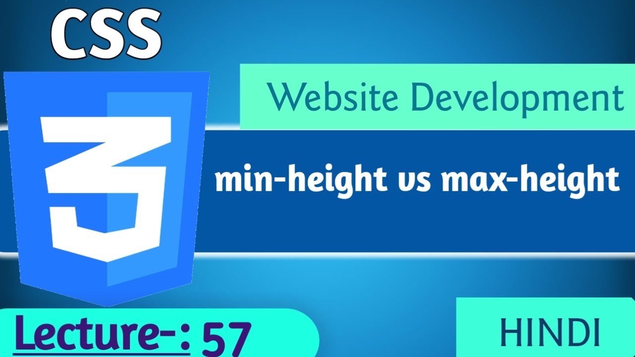 #57- Web Development | CSS | min-height and max-height - YouTube