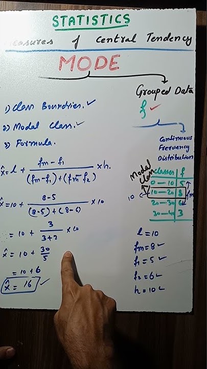 Find mode from continuous grouped data in statistics - YouTube