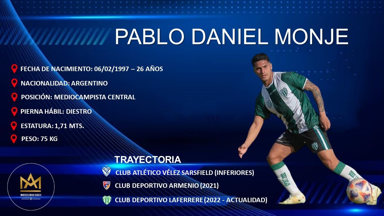 Pablo Daniel Monje | Mediocampista | Video Compacto Fútbol 2023 - YouTube