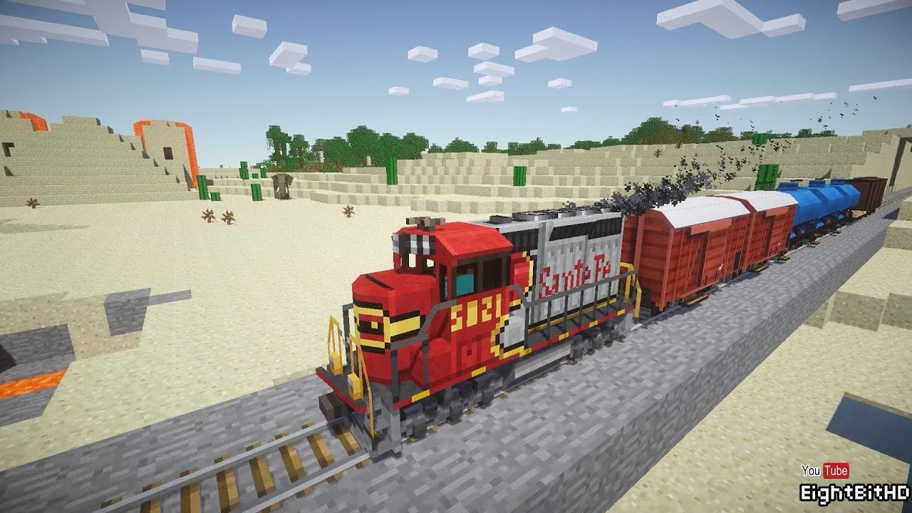 TrainCraft -Diesel locomotive Ride- Minecraft HD 1080p - YouTube