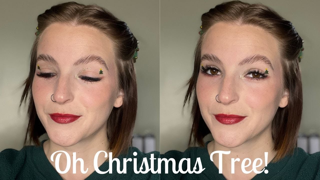 CHRISTMAS MAKEUP LOOK | w/ a Christmas Tree! - YouTube