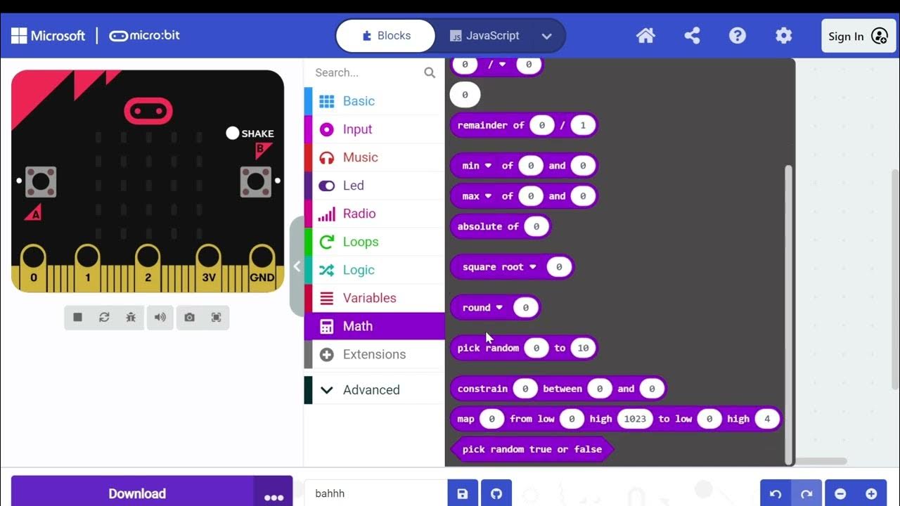 How to make a dice in MakeCode Microbit - YouTube