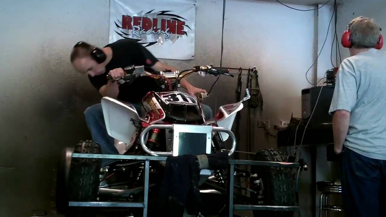 redline racing atv dyno trx450r - YouTube