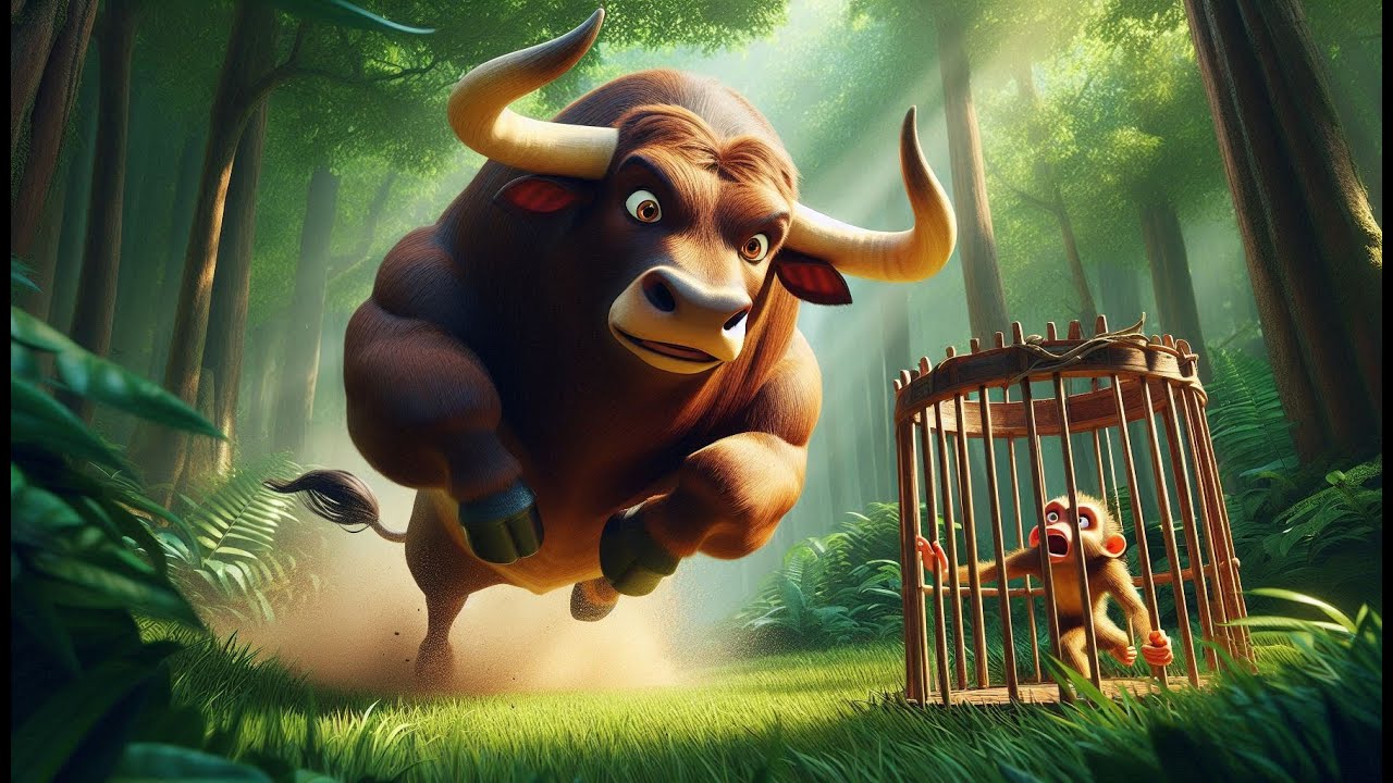 "The Wise Bull & The Naughty Monkey 🐂🐵 | A Must-Watch Moral Story for ...