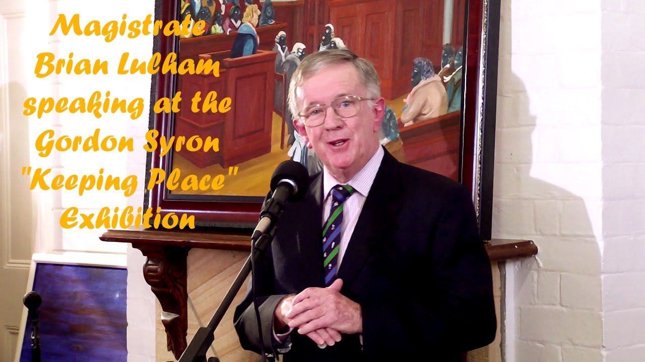 Magistrate Brian Lulham speaking at the Gordon Syron "Keeping Place ...