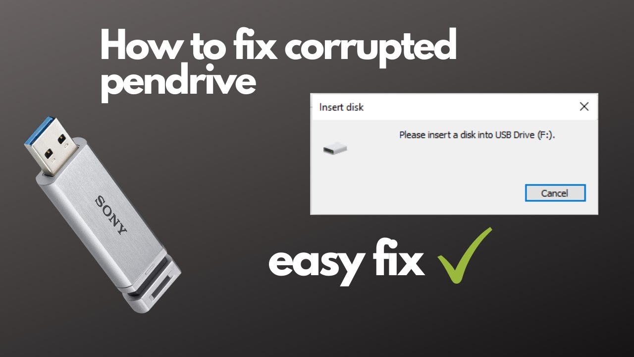 How to fix corrupted pendrive or USB drive easy method - YouTube