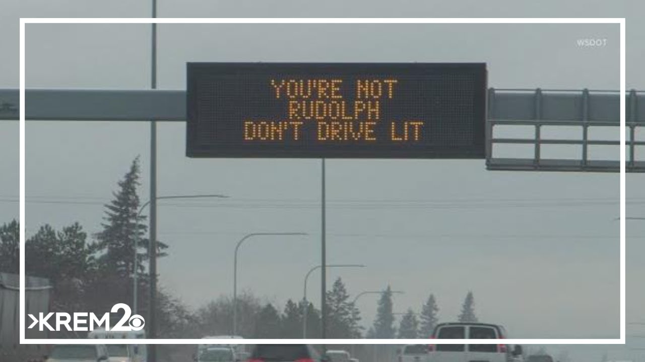 Creative holiday WSDOT signs out now - YouTube