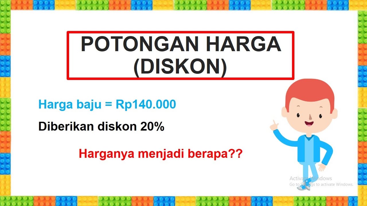 Potongan Harga (Diskon). Aritmatika Sosial, SMP/MTs Kelas VII - YouTube