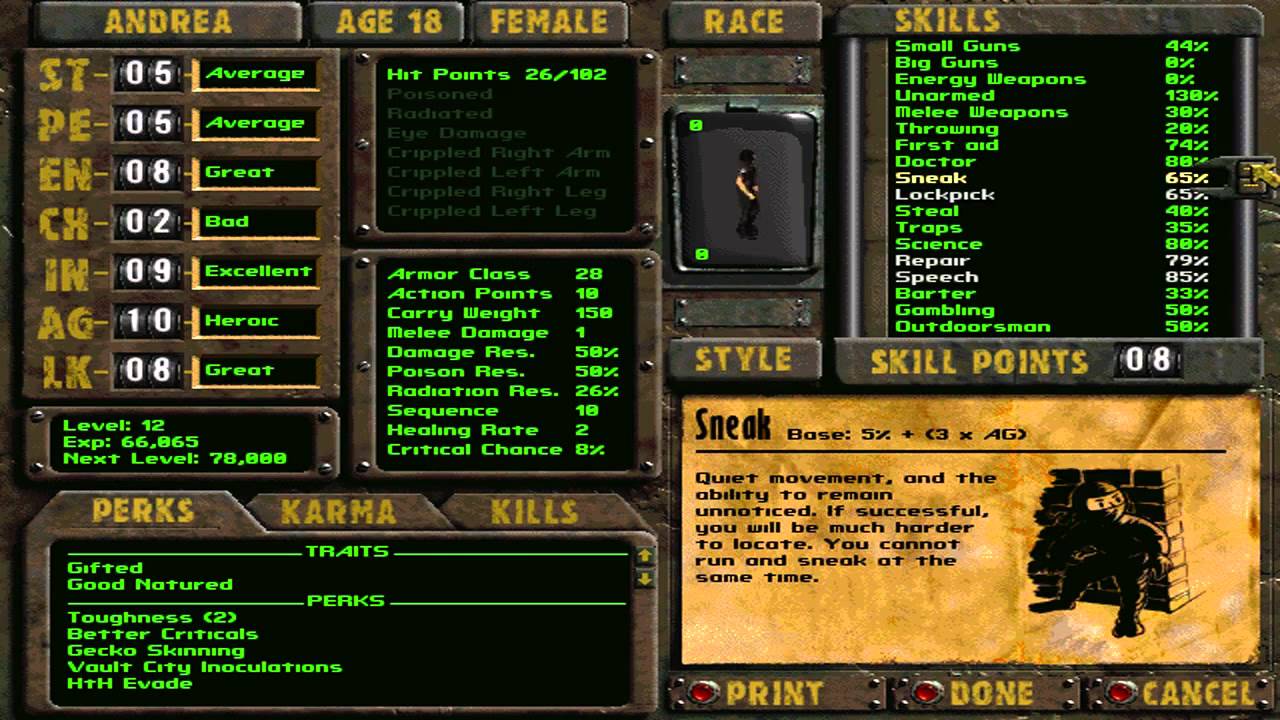 Fallout 2 Unarmed Walkthrough part 25 : Level up - YouTube