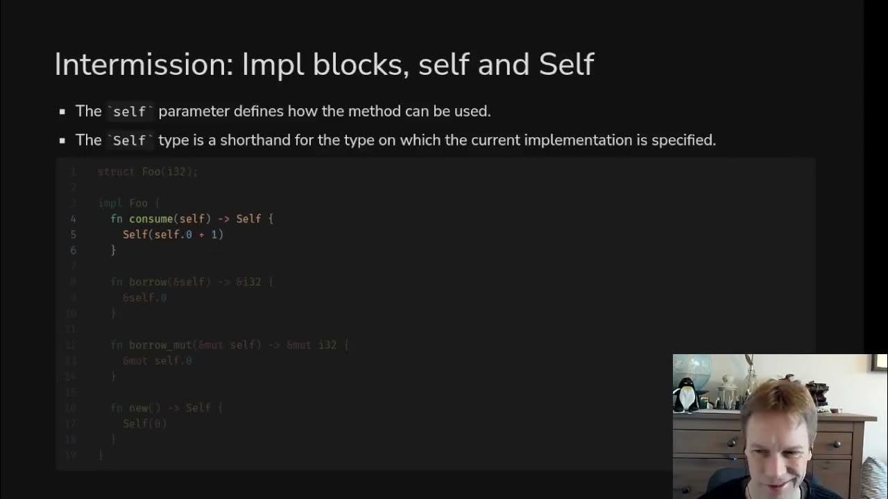Rust 101 – 8: Writing methods using impl blocks - YouTube